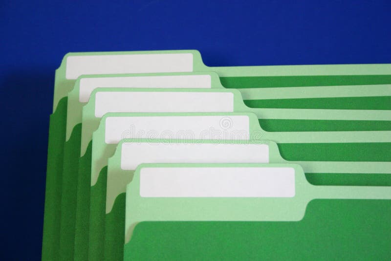 File Folders with Blank Labels Stock Photo - Image of office, organize ...