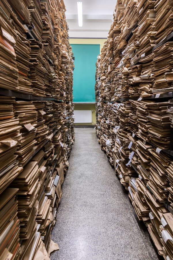 File Folders in a File Cabinet, Card Catalog , Archive Folder, Pile of ...