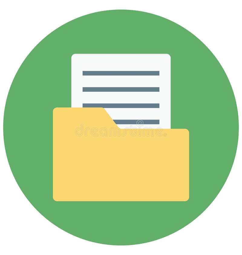 File Folders Color Vector Icon Which Can Easily Modify or Edit Stock ...