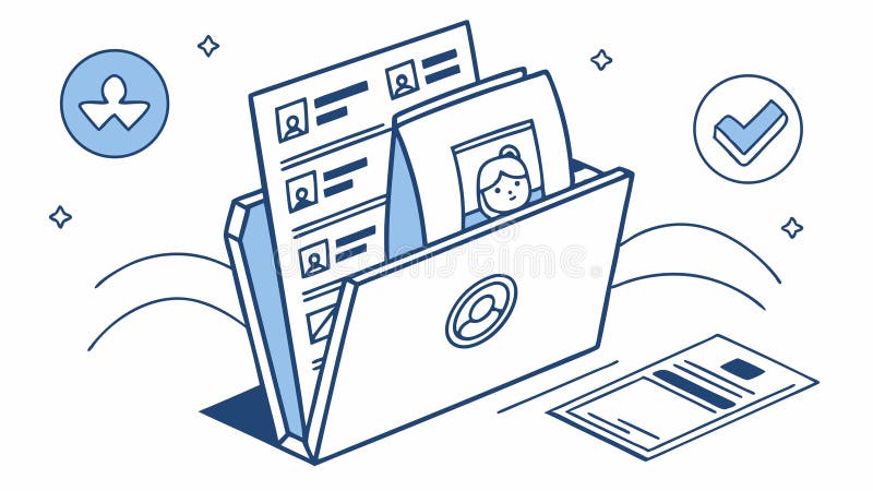 File Folders with Data and Protection Graphic, Vector Design Generative ...