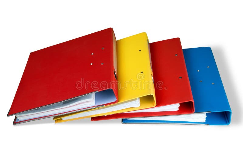 File Stack, File Folder Close Up for Background. Stock Image - Image of ...