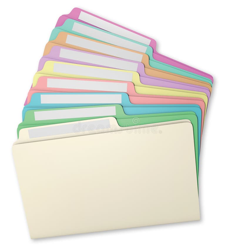 File folders stock illustration. Illustration of document - 3793377