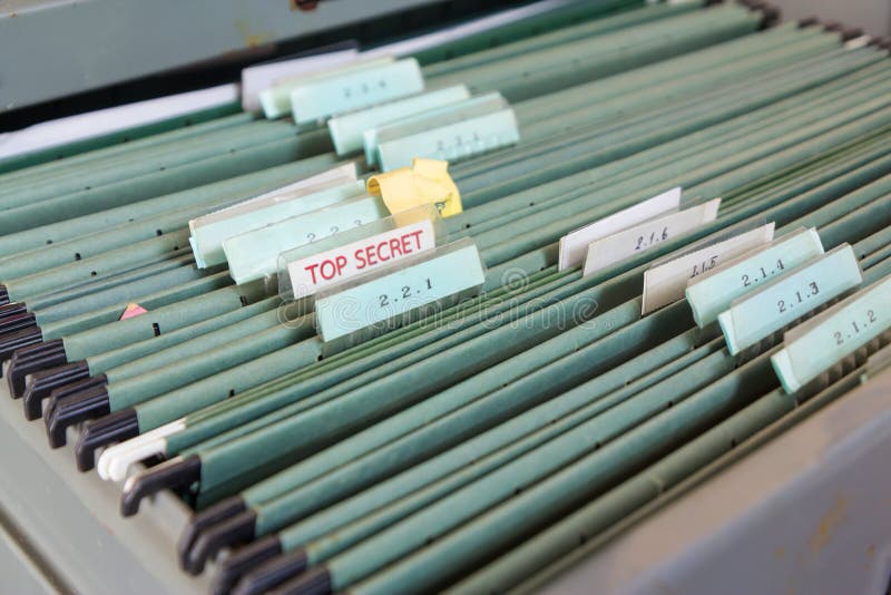 File Folders in a Filing Cabinet Stock Image - Image of cabinet, figure ...
