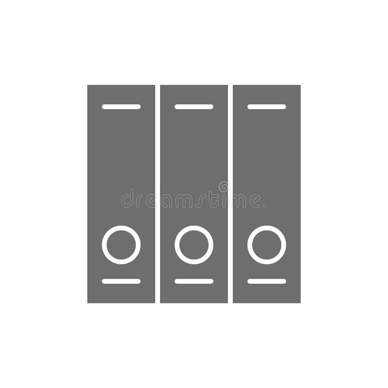 Vector File Folder, Dossier Folder Grey Icon. Stock Vector ...