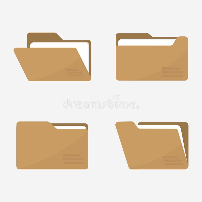File Folders Icon Open Folders with Documents Stock Vector ...