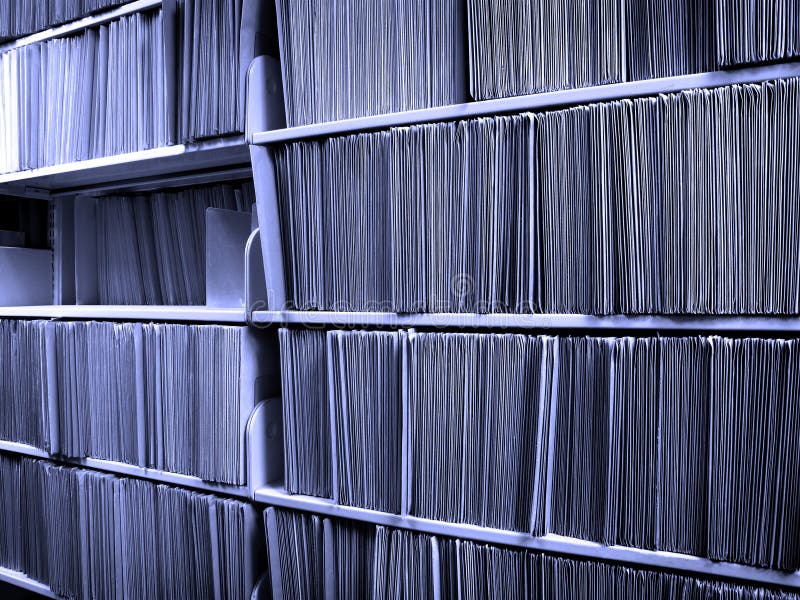 File Folders on Shelf stock image. Image of documents - 9962999