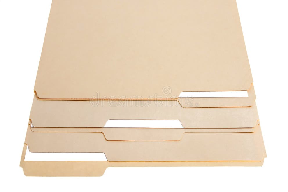 File Folders with Tabs stock photo. Image of isolated - 22174818