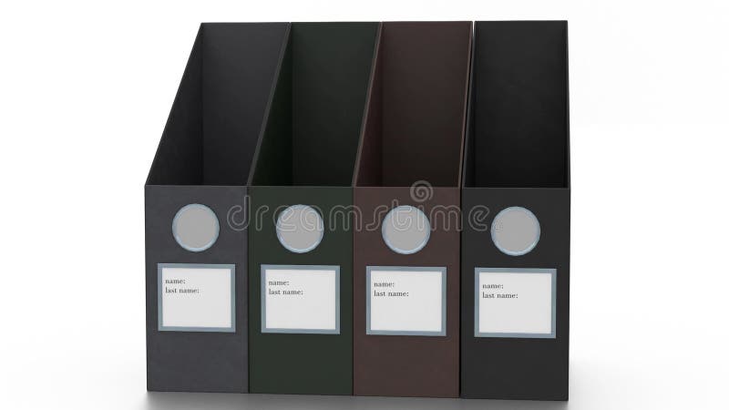 File Folders on White Background Stock Video - Video of document ...