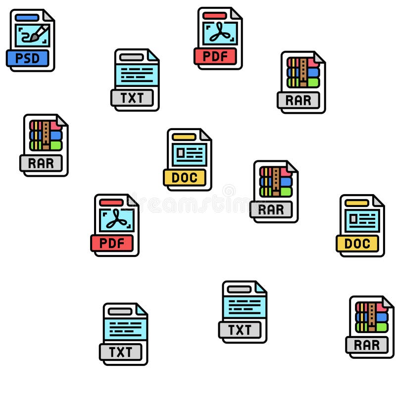 Mp4 File Format Document Line Icon Vector Illustration Stock Vector