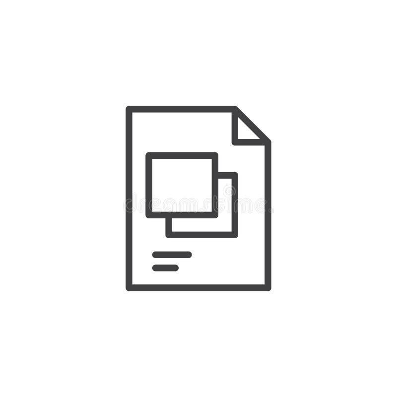 File format outline icon stock vector. Illustration of symbol - 115490576