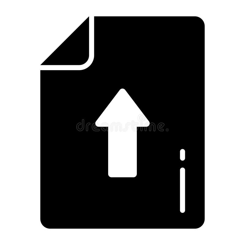 File Having Upward Arrow Showing Concept Of Uploading Data Stock Vector Illustration Of Data