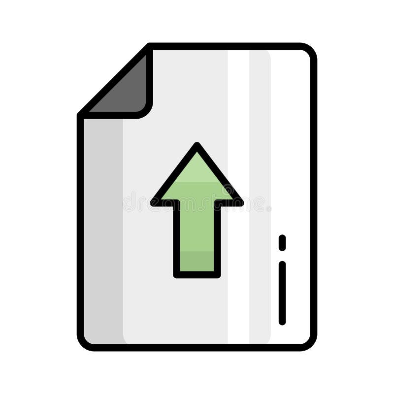 File Having Upward Arrow Showing Concept of Uploading Data Stock Vector ...