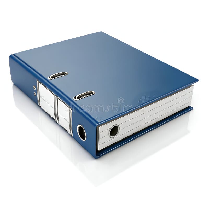 Digital Render of File Folder with Documents Stock Illustration ...