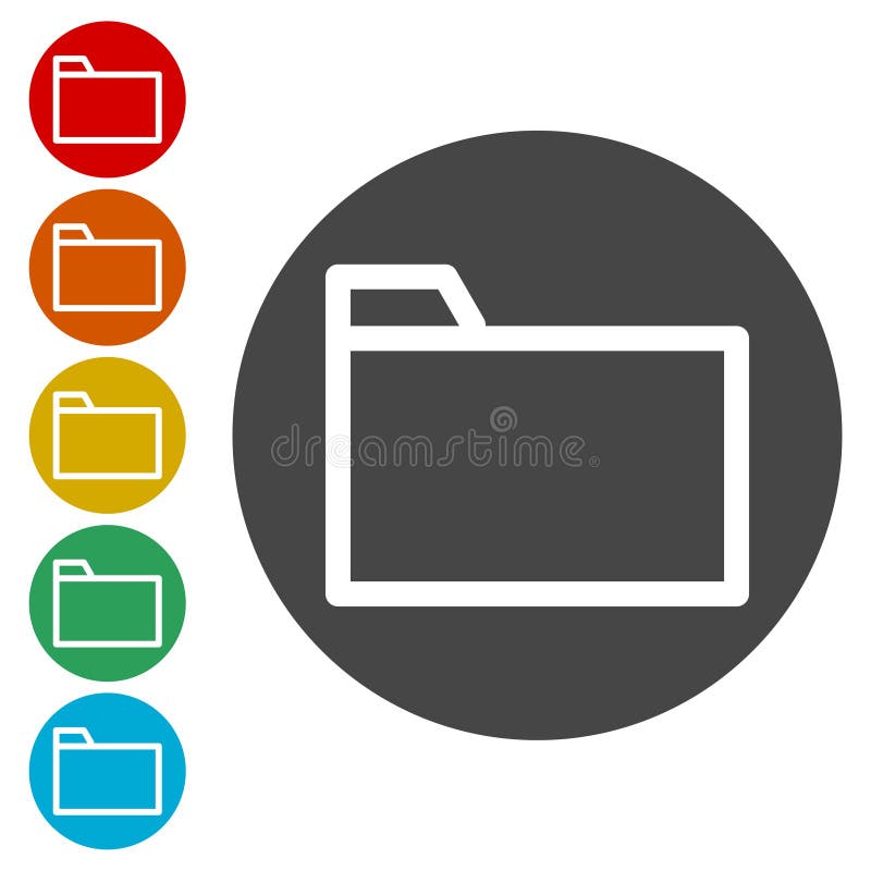 File icon, Folder icon stock vector. Illustration of interface - 107494336