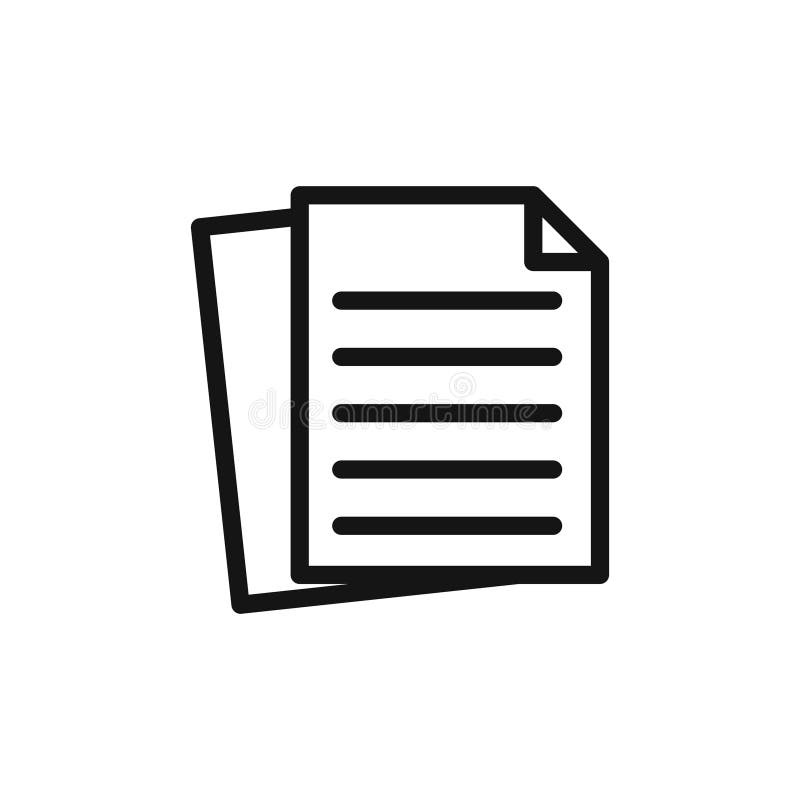 File Icon Thin Line Flat Illustration Stock Illustration - Illustration ...