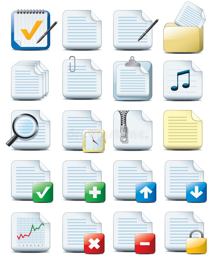 File icons stock vector. Illustration of isolated, paper - 8548068