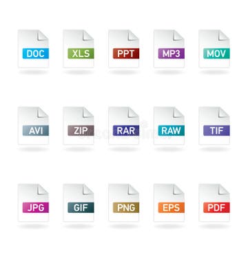 File_icons editorial stock image. Illustration of media - 9182454