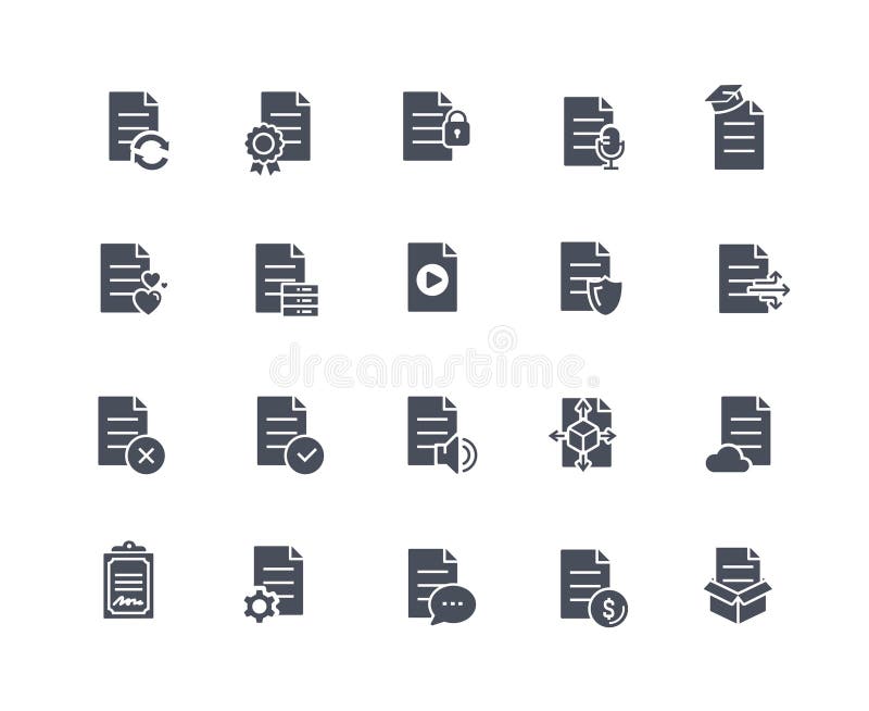 File icons black set stock illustration. Illustration of browse - 270594879