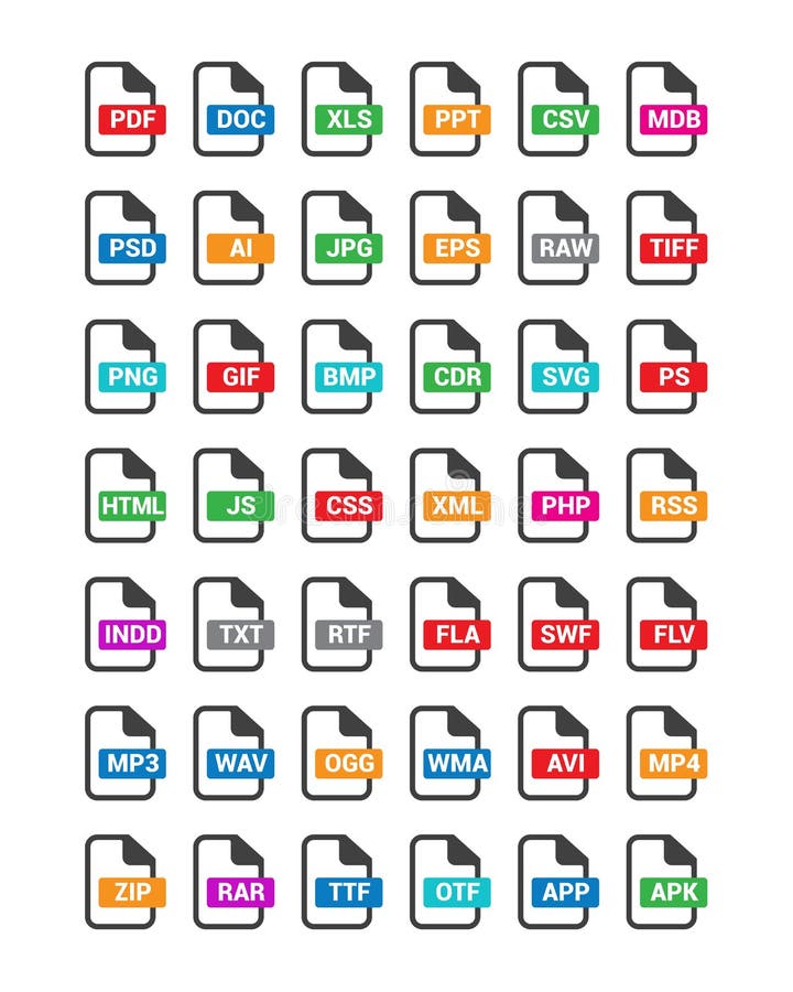 File Icons Vector stock vector. Illustration of html - 197111127