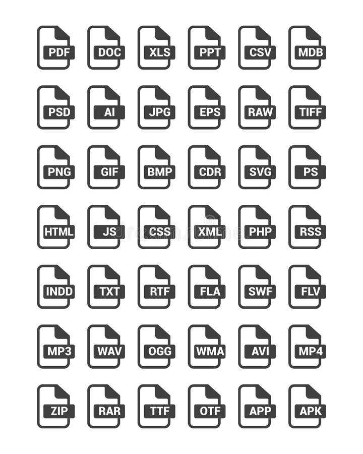 File Icons Vector stock vector. Illustration of sign - 197111126