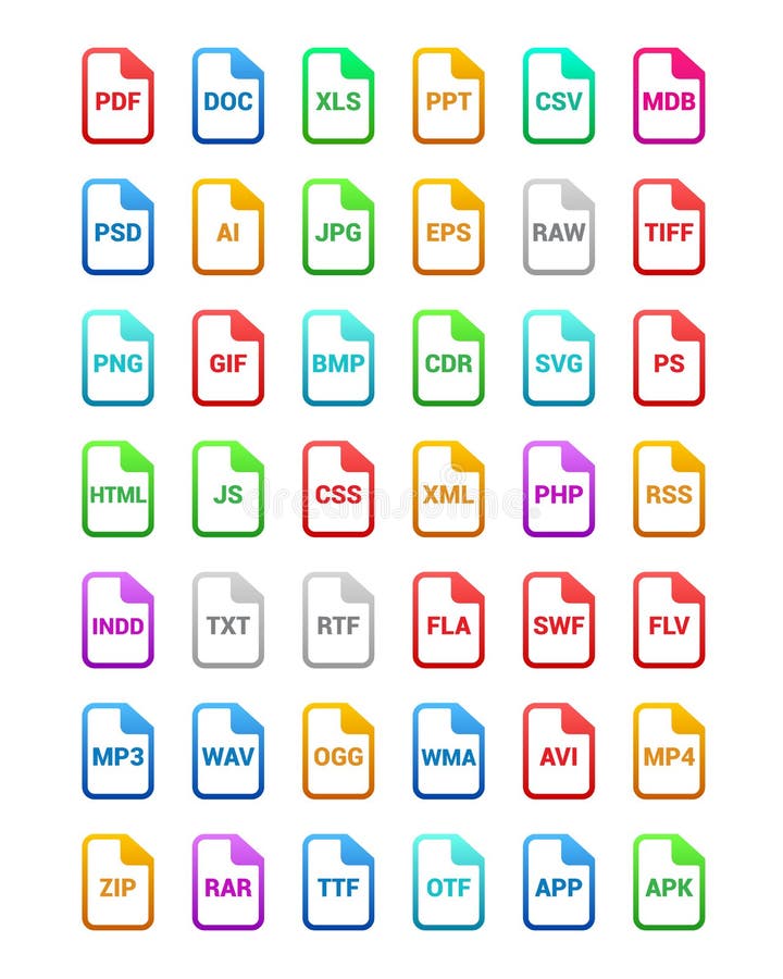 File Icons Vector stock vector. Illustration of interface - 197111118