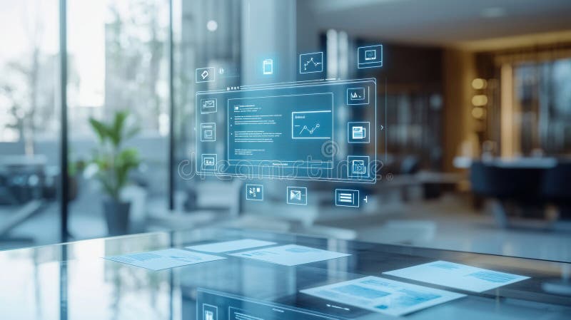 File Integration, Floatings Icons of a Document Collaboration Platform ...