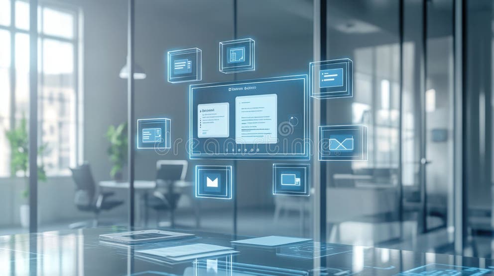 File Integration, Floatings Icons of a Document Collaboration Platform ...