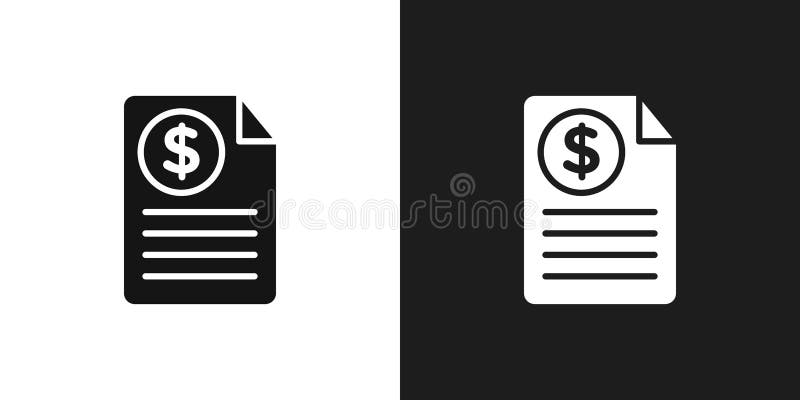 File Invoice Icon Logo Set Vector Stock Vector - Illustration of report ...