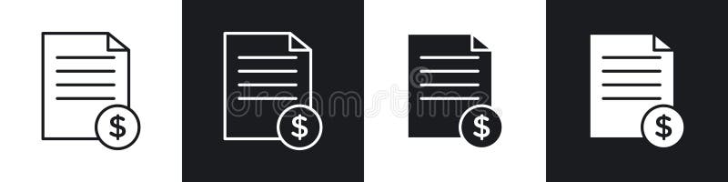 File invoice icon stock vector. Illustration of website - 341326115