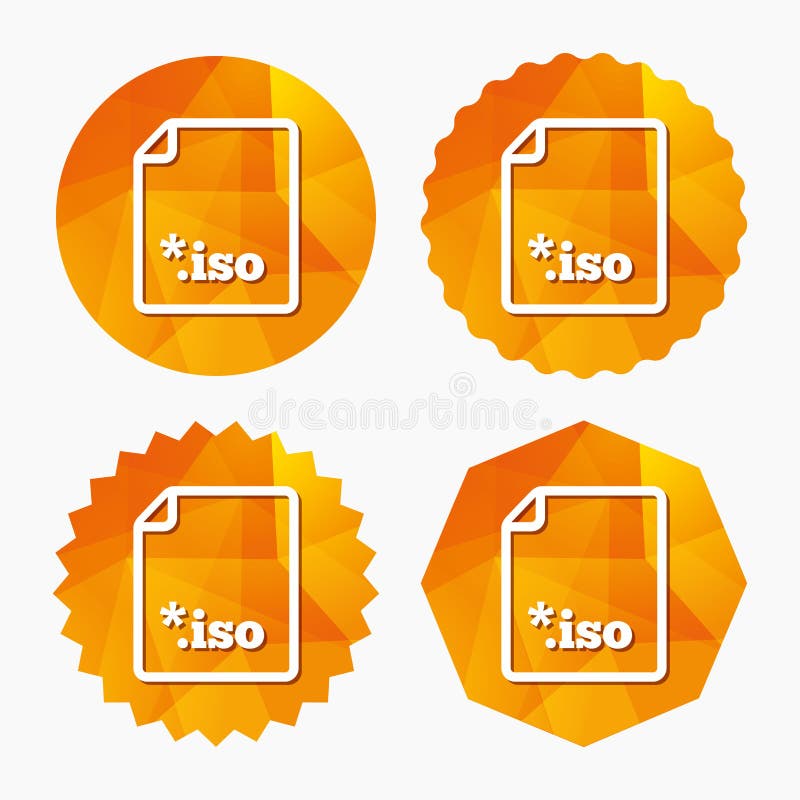 File ISO Icon. Download Virtual Drive File. Stock Vector - Illustration ...