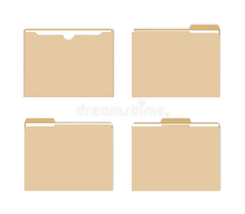 File Jackets with Documents Inside Card Index Catalog - Vector Template ...