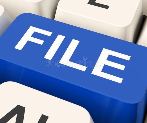 File Key Means Filing or Data Files Stock Illustration - Illustration ...