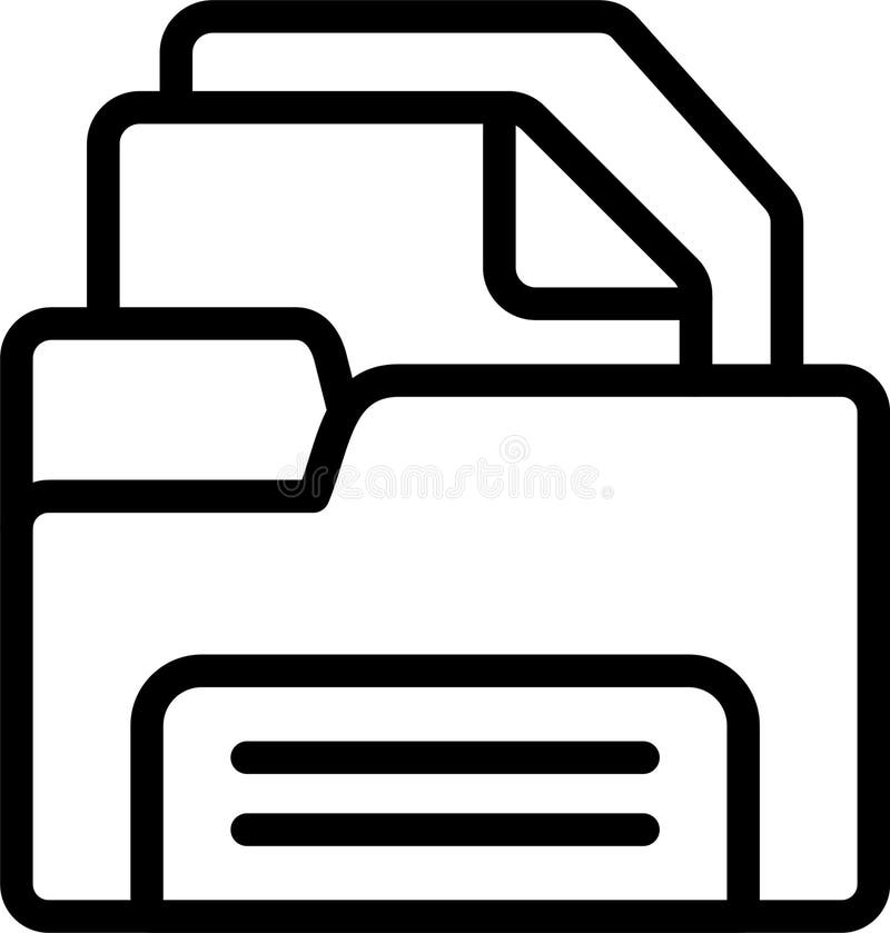 File Located within a Folder Icon Stock Vector - Illustration of ...