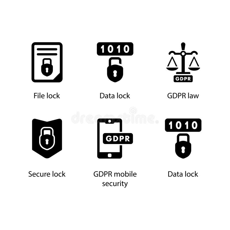 File Lock, Data Lock, GDPR Law, Secure Lock, GDPR Mobile Security, Data ...