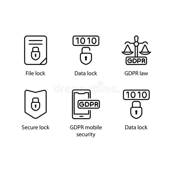 File Lock, Data Lock, GDPR Law, Secure Lock, GDPR Mobile Security, Data ...