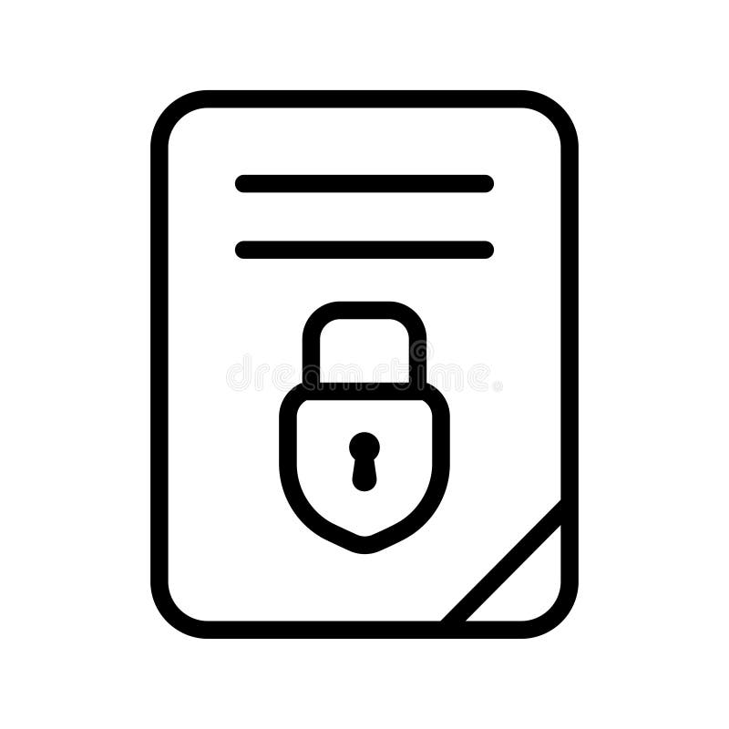 File Lock Isolated Vector Icon Which Can Easily Modify or Edit Stock ...
