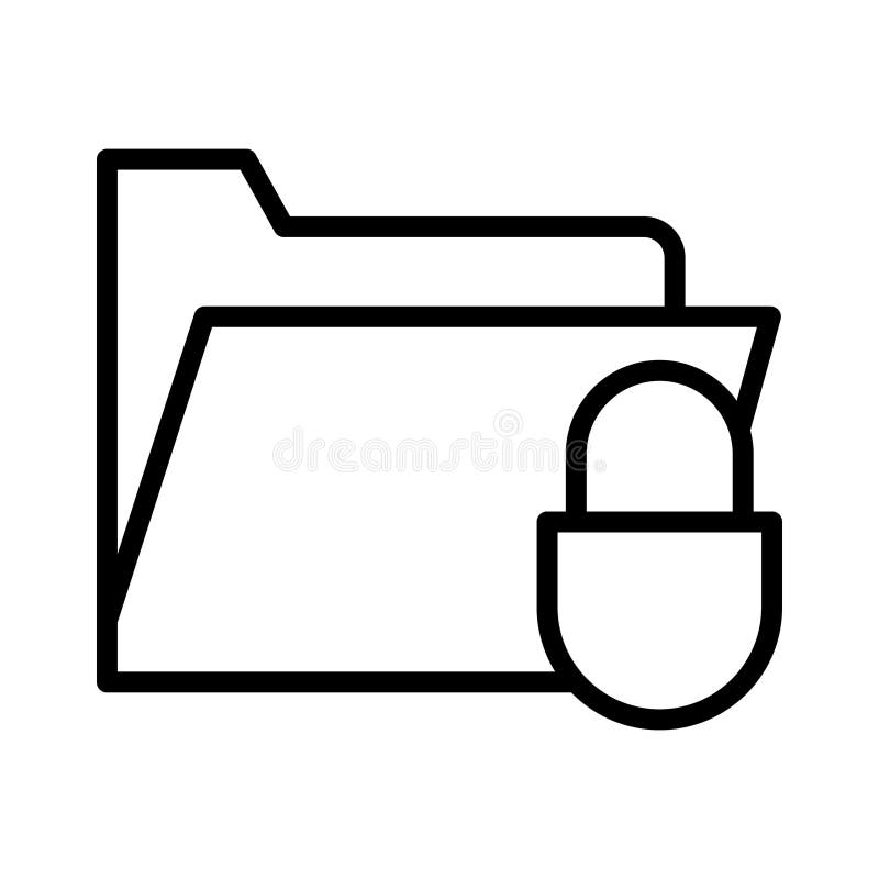 File Lock Isolated Vector Icon Which Can Easily Modify or Edit Stock ...