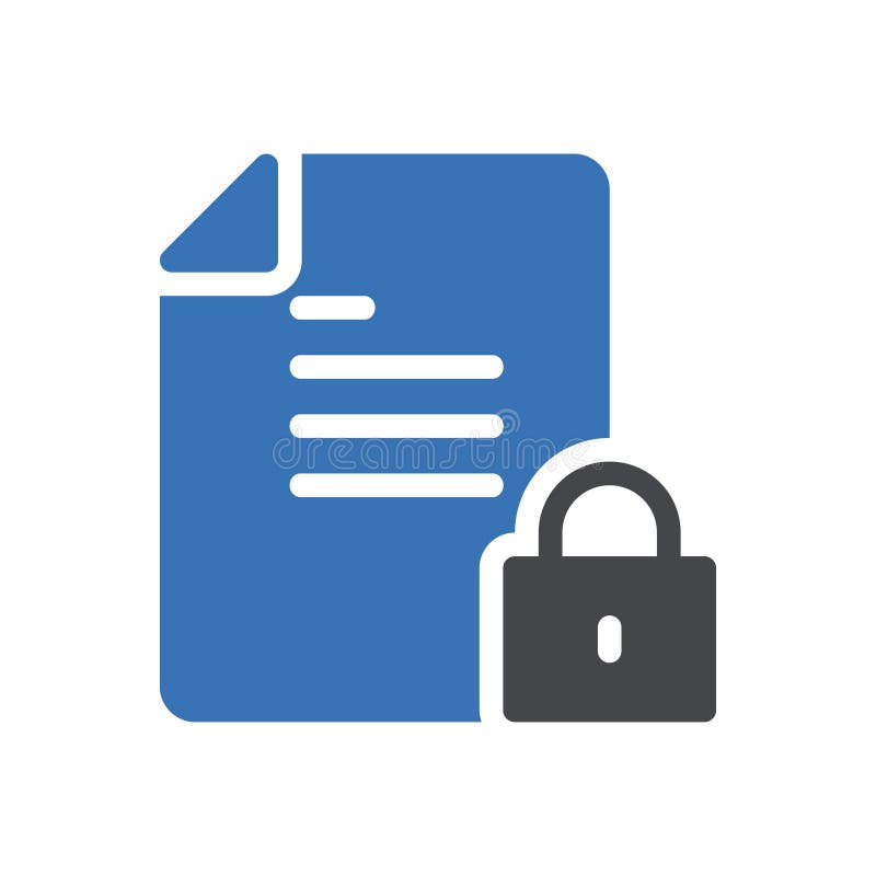 File lock stock vector. Illustration of safety, password - 216656199