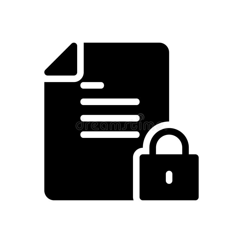 File lock stock vector. Illustration of computer, business - 216656039