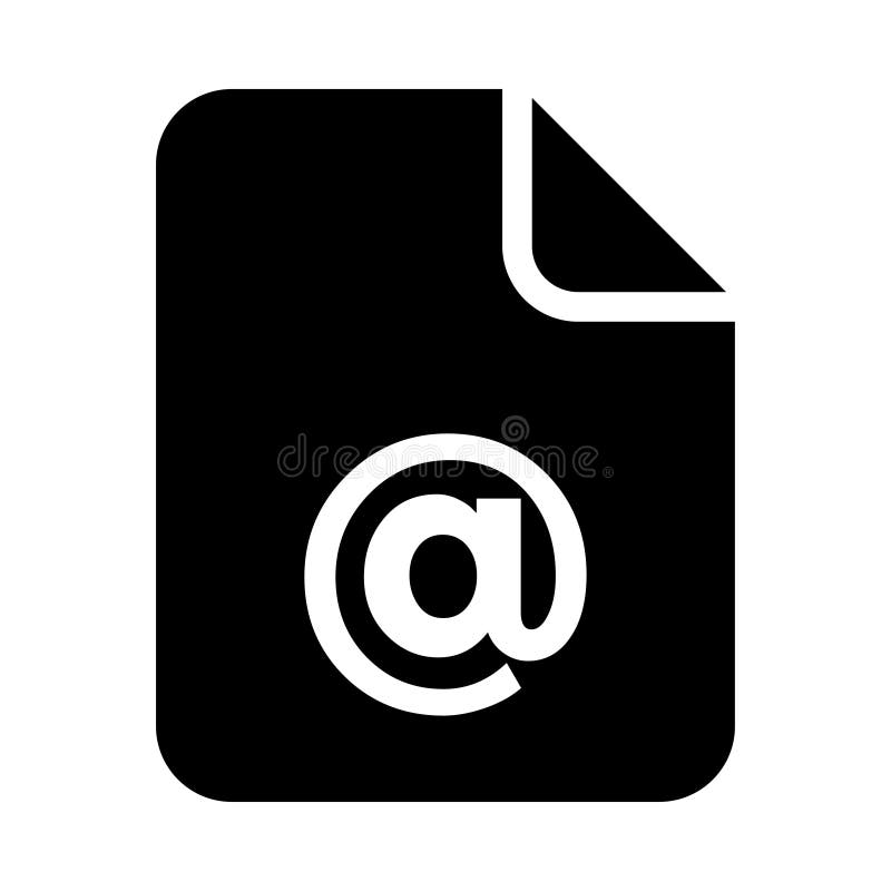File mail glyphs icon stock illustration. Illustration of thin - 104431379
