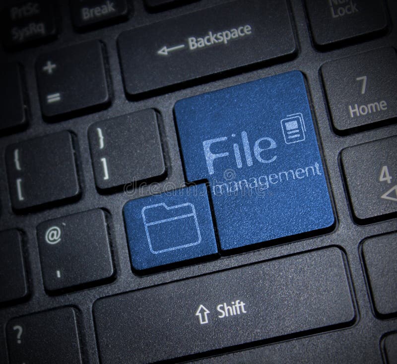 File Management stock image. Image of information, blue - 56068351