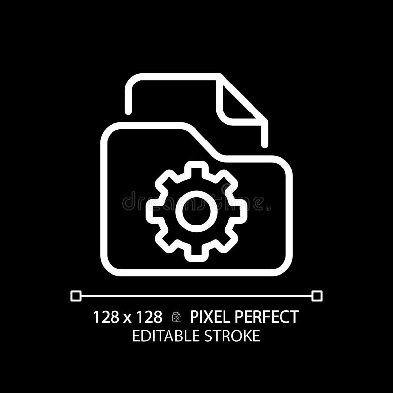File Management Pixel Perfect White Linear Icon for Dark Theme Stock ... File Management Pixel Perfect White Linear Icon for Dark Theme Stock ...