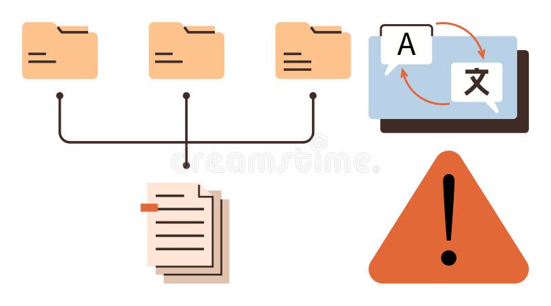 File Management and Translation Workflow with Alert Warning for ...