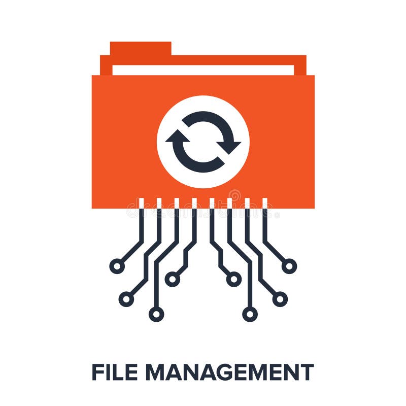 File Management Vector Illustration Concept Stock Vector - Illustration ...