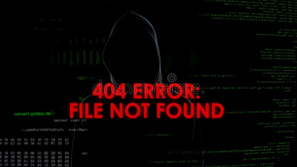 File Not Found Error Phrase Unsuccessful Hacking Attempt Male Coder