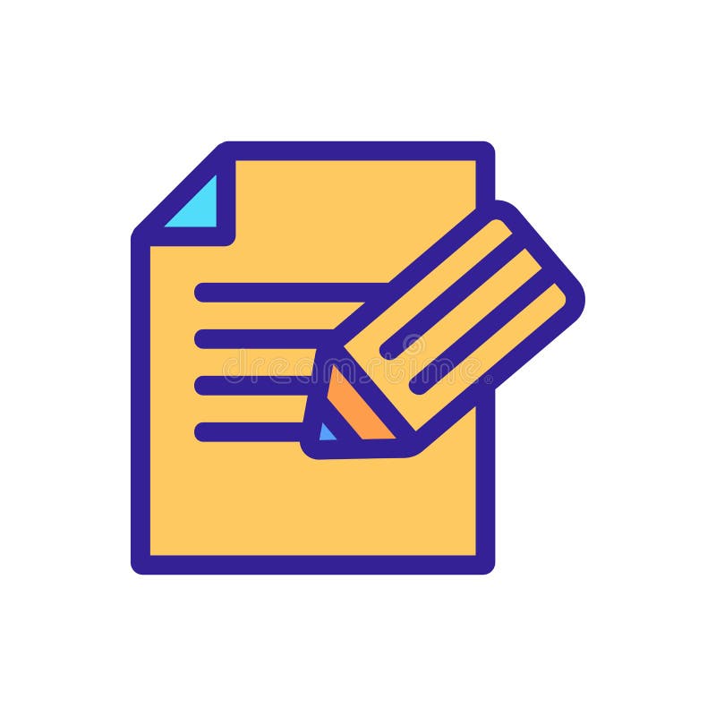 File for Notes Icon Vector. Isolated Contour Symbol Illustration Stock ...