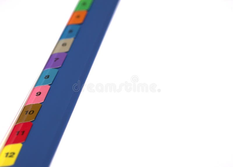 File with Numbered Dividers Stock Photo - Image of monthly, tabs: 4692200