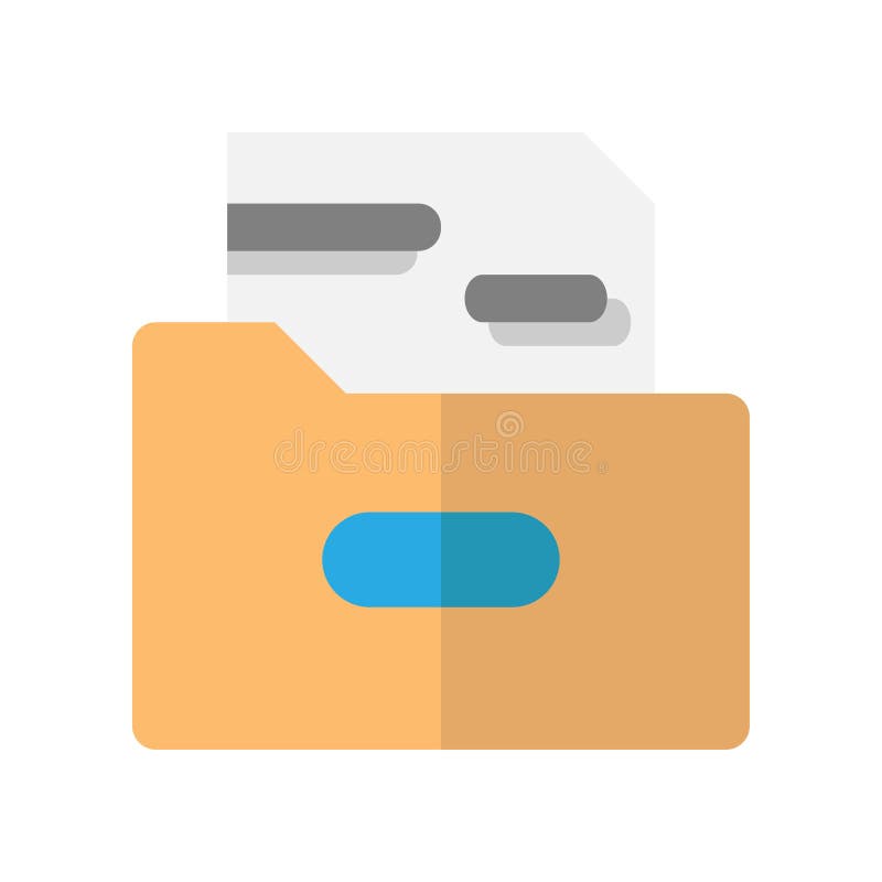 File Organizer Flat Icons. Symbol Document Files in a Simple and ...