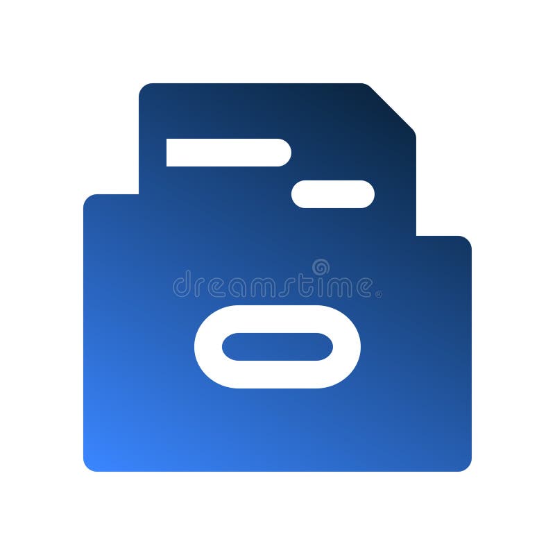 File Organizer Gradient Fill Icons. Office Symbol with an Elegant and ...