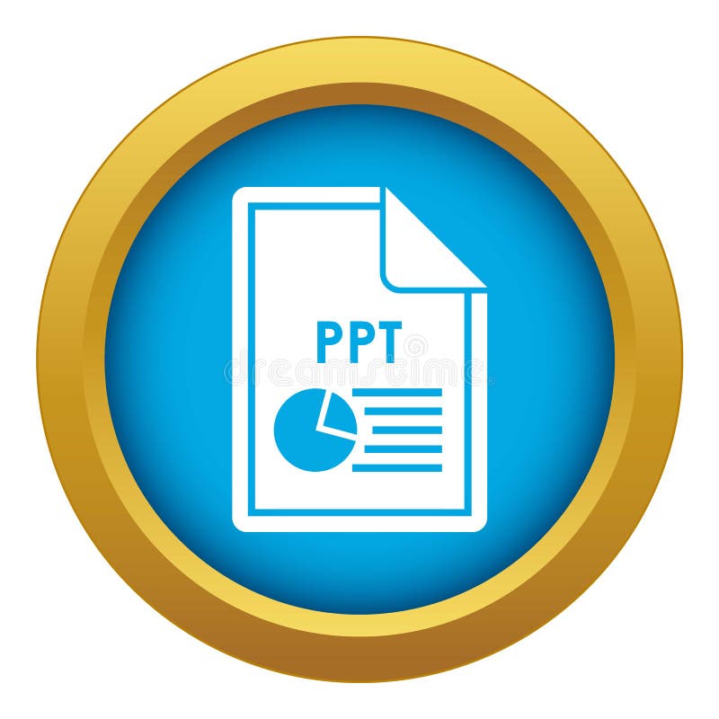 File PPT Icon Blue Vector Isolated Stock Vector - Illustration of ...